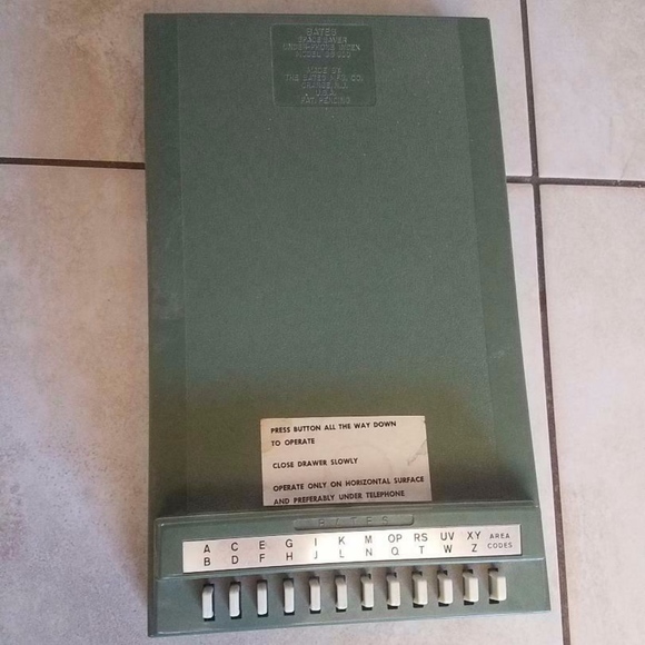 Bates | Office | Vintage Bates Pushbutton Phone Directory Book | Poshmark